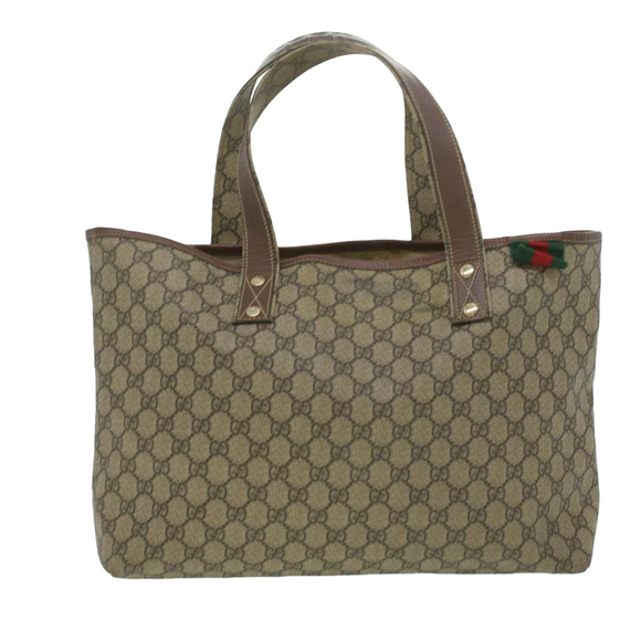 Gucci | Bags | Gucci Gg Canvas Web Sherry Line Tote Bag Beige Red Green 21134 Auth Ro895 | Poshmark
